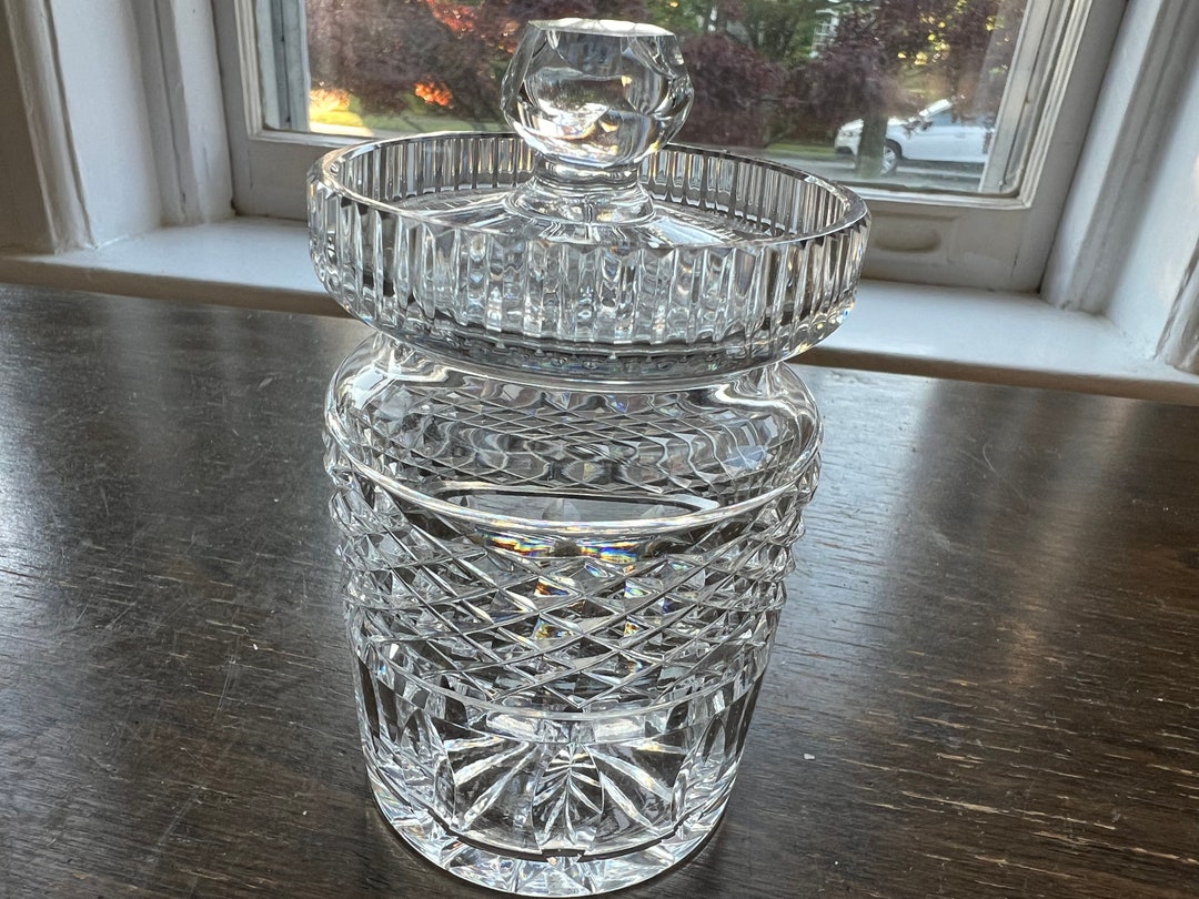 Vintage Crystal Apothecary / Crystal Jar | Bohemian Cut / Crystal Jam ...