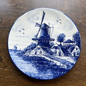 Vintage Delft Blue Windmill Hand Painted Holland Plates Your Choice - Etsy