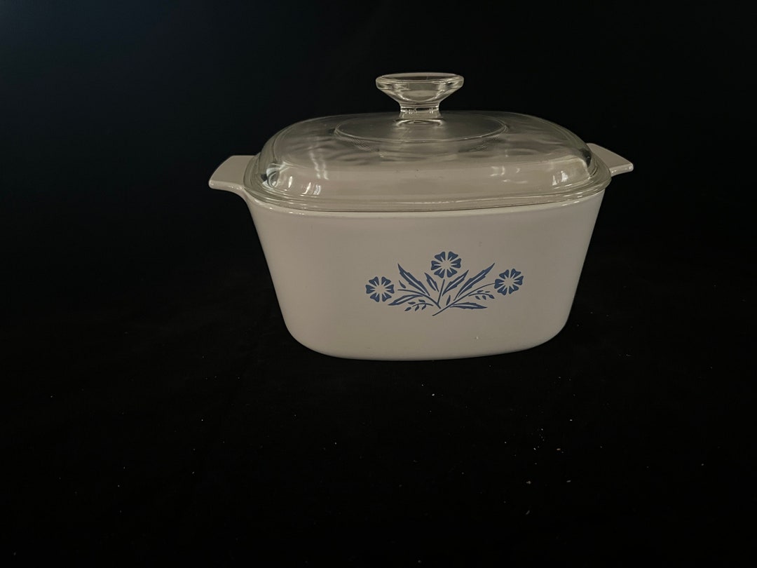 Rare Vintage 3Q Corning Ware Cornflower Blue Casserole A3B With Pyrex ...