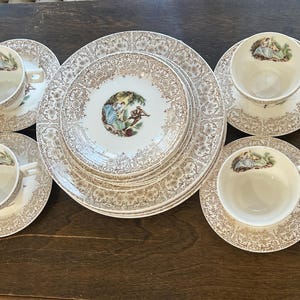 Vintage Triumph American Limoges China D'or (filigree ) Dinnerware ...