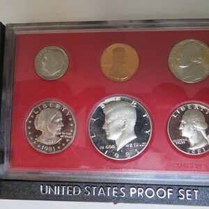 1981 S Proof Set Original Box All 6 Coins Are Type 2 US Mint - Etsy