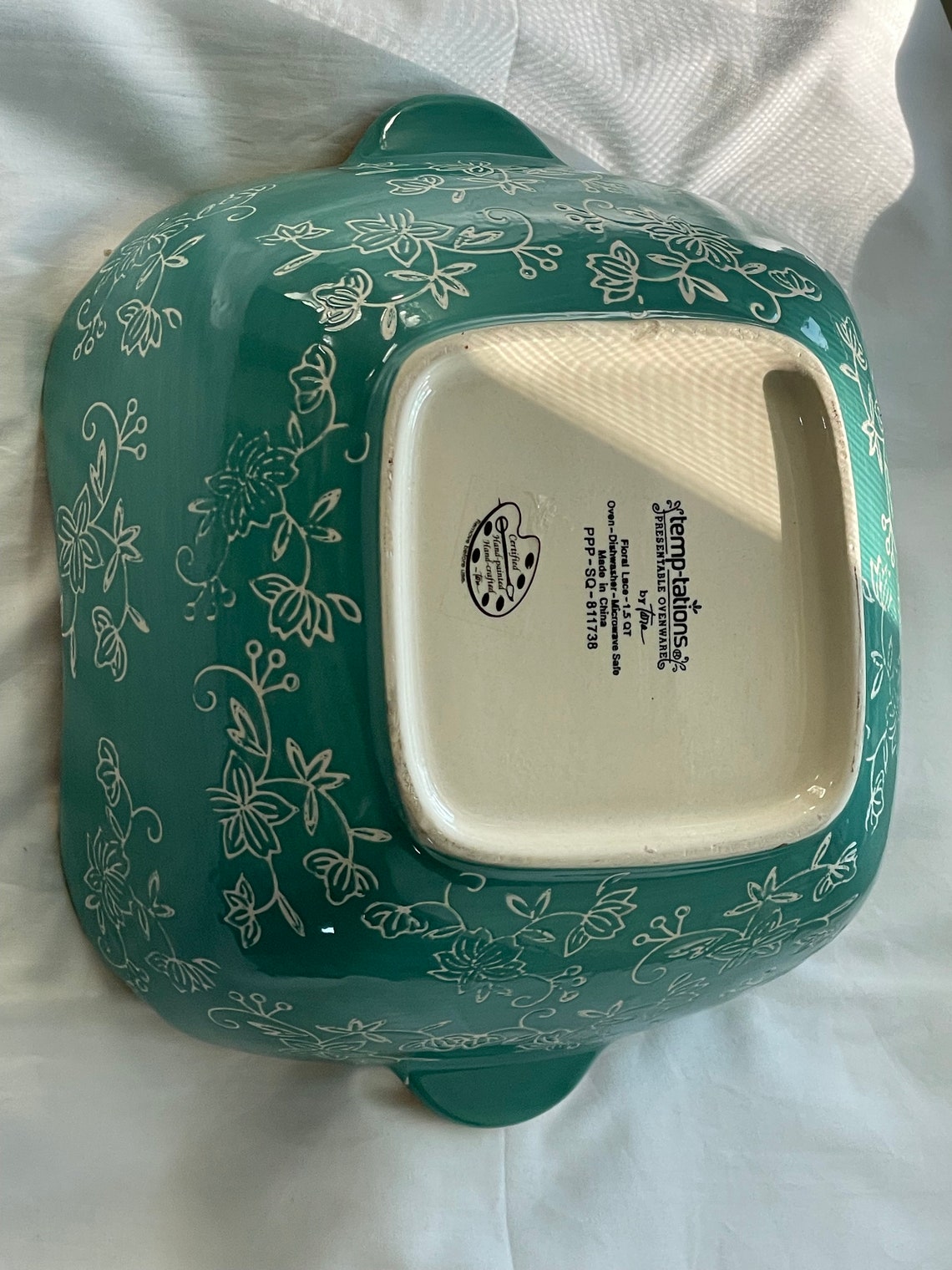 Temptations Floral Lace 1.5 Quart Serving Bowl - Etsy