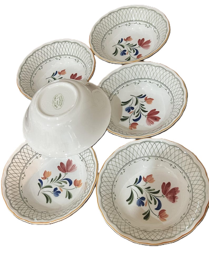 Vintage Nikko Hampton Provincial Designs Collection Set of 6 Floral ...