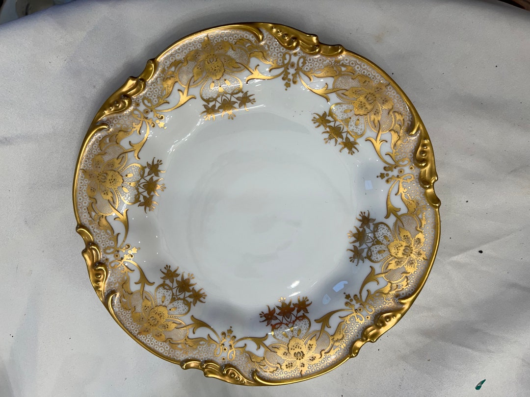 Antique Limoges Plate: J.P.L. Pouyat Art Nouveau Gilt, 9.5" - Etsy
