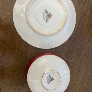 Saji Occupied Japan Fancy China Cup and Saucer Set Orchard Fruit and ...