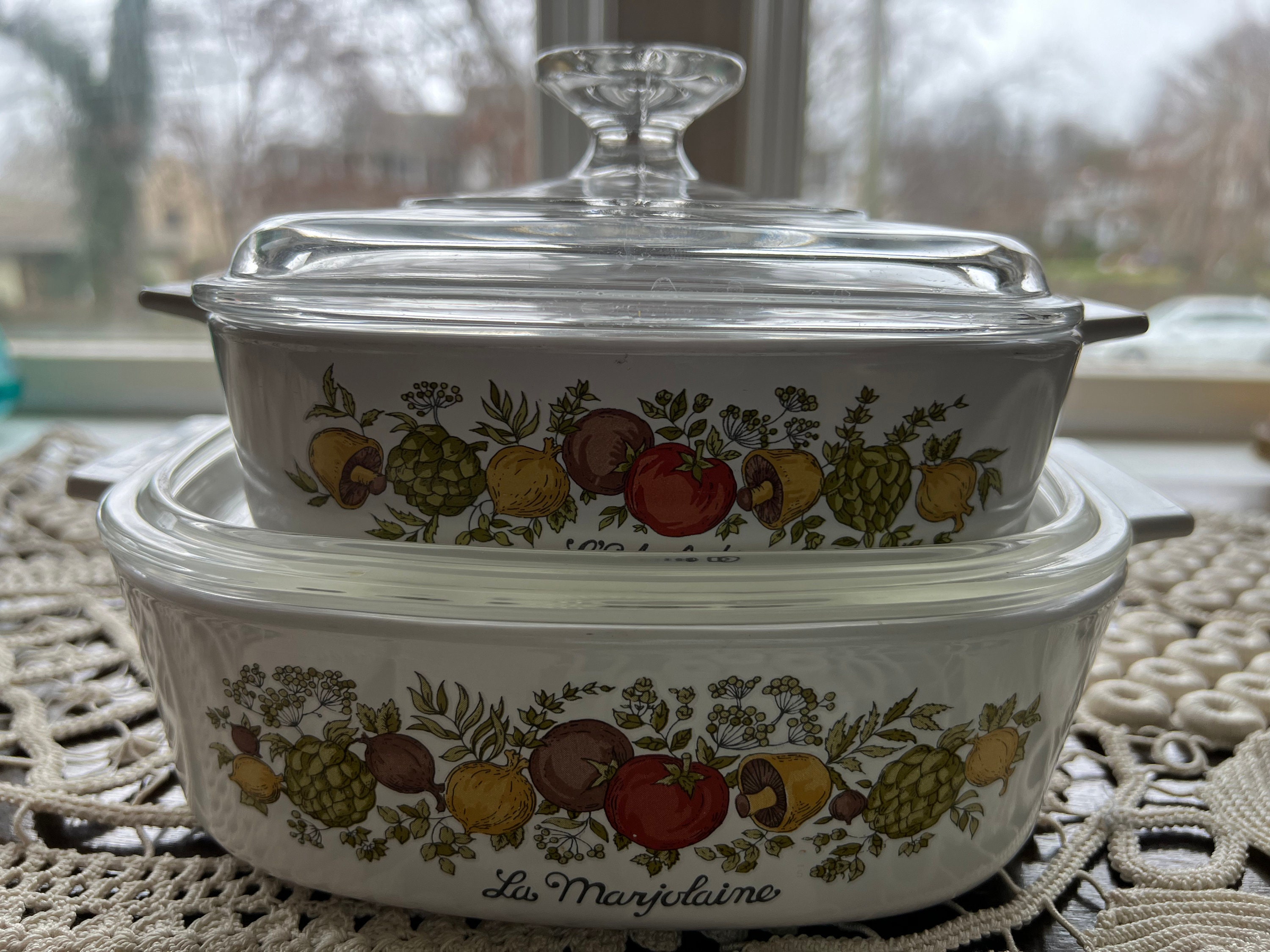Vintage Spice O Life La Marjolaine La Echalote Casserole CORNINGWARE 4p ...