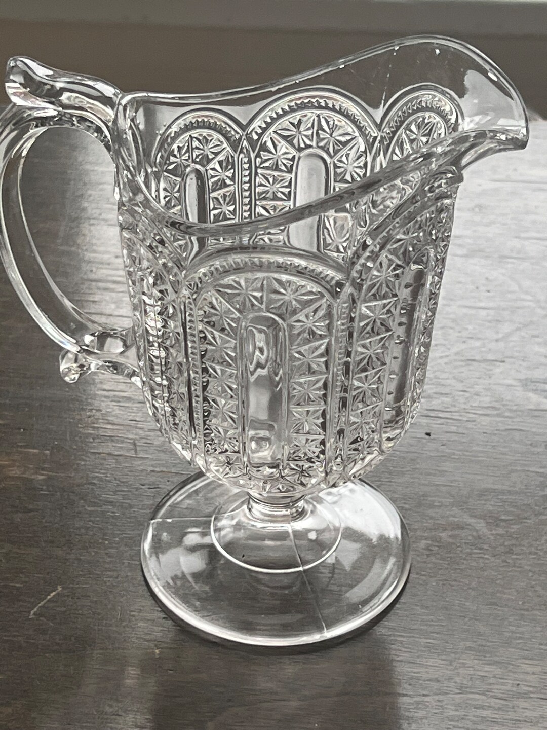 Antique EAPG Jasper Glass Creamer: Bryce Bros. Belt Buckle Pattern - Etsy