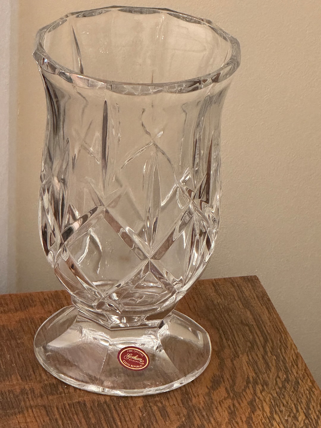 Lady Anne by GORHAM CRYSTAL Open Hurricane/vase/ Candelabra - Etsy