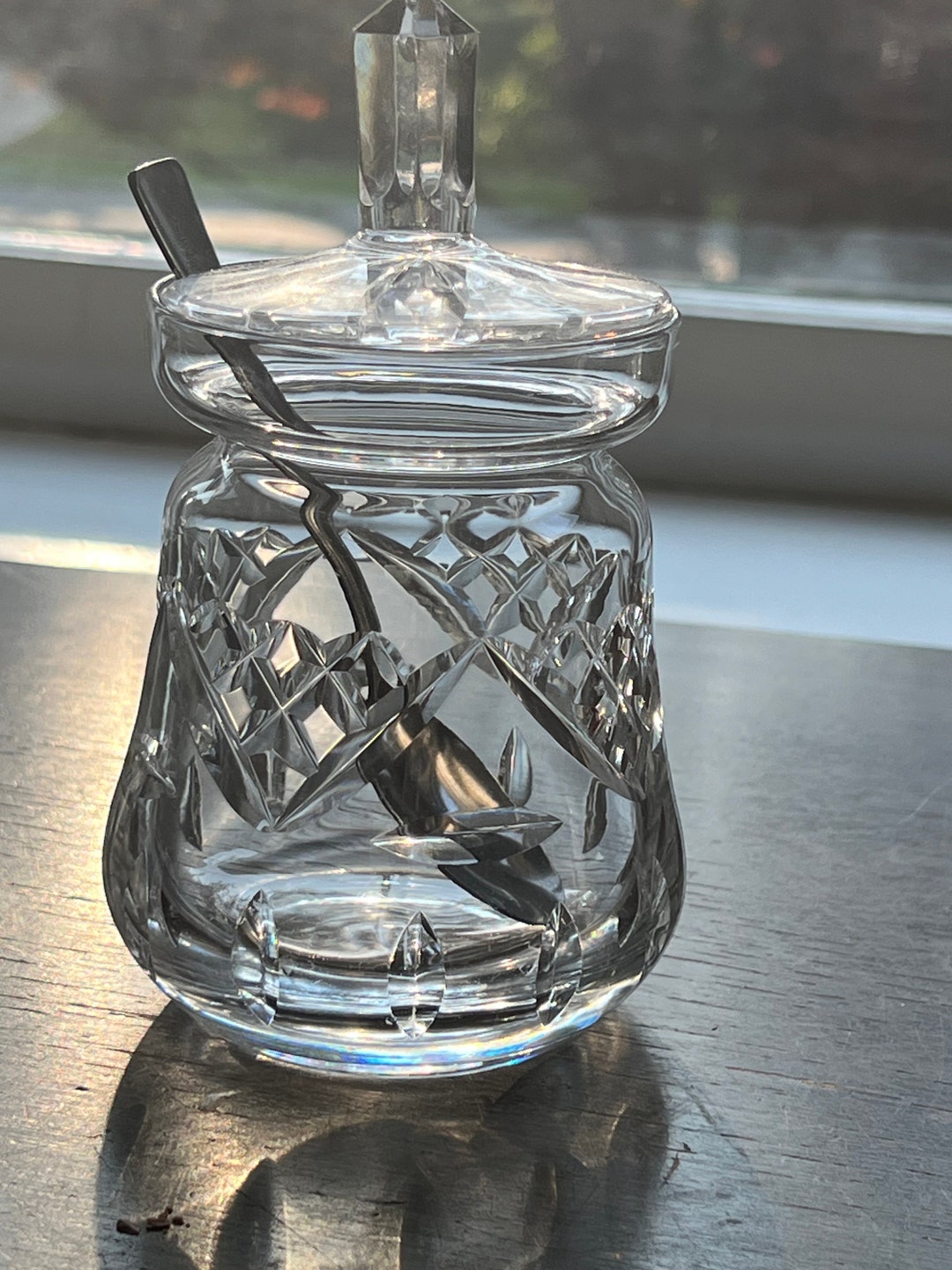 Vintage Crystal Apothecary / Crystal Jar | Bohemian Cut / Crystal Jam ...