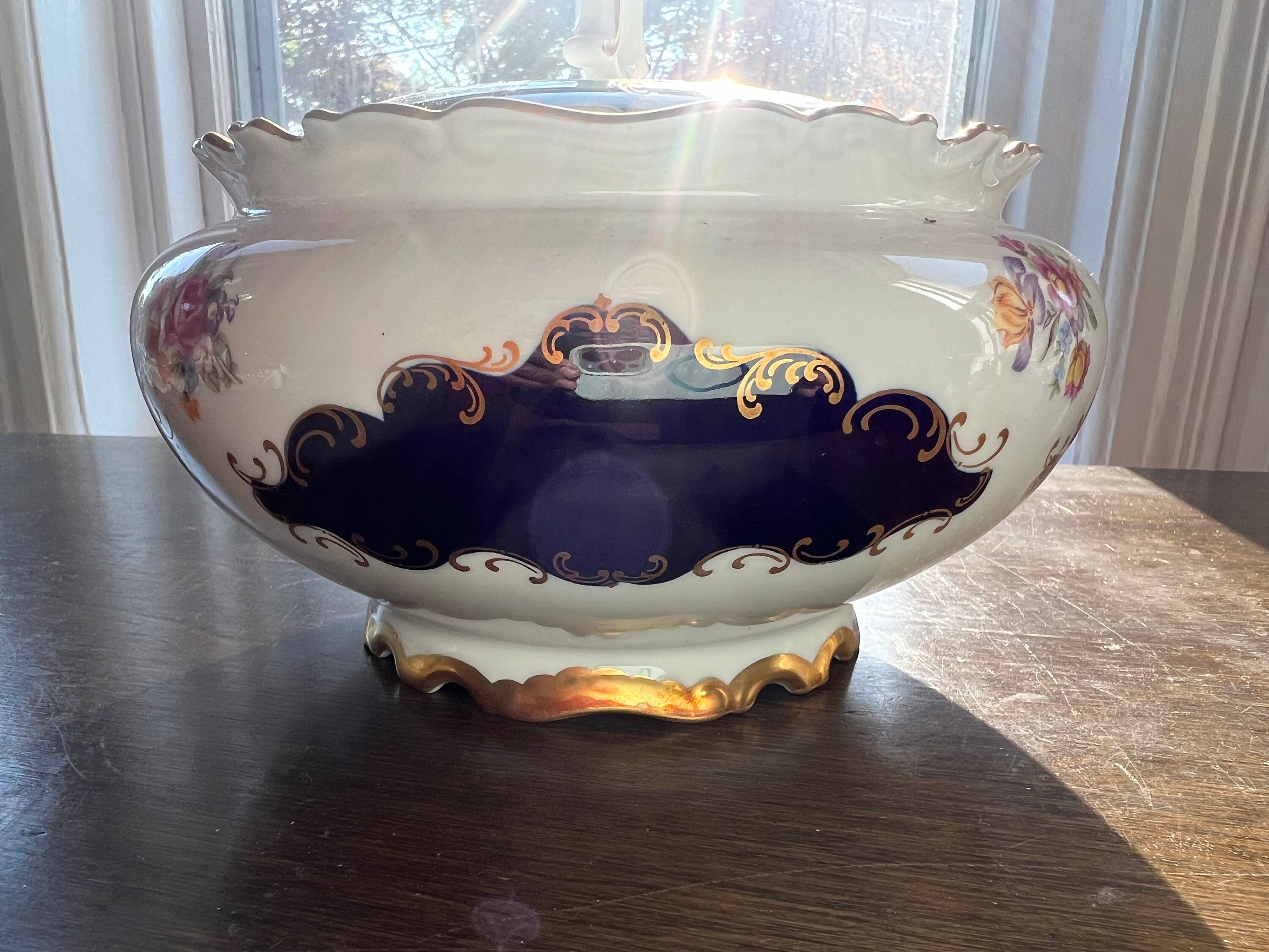 Reichenbach Echt Kobalt 24K Gold Covered Vegetable Bowl Made - Etsy