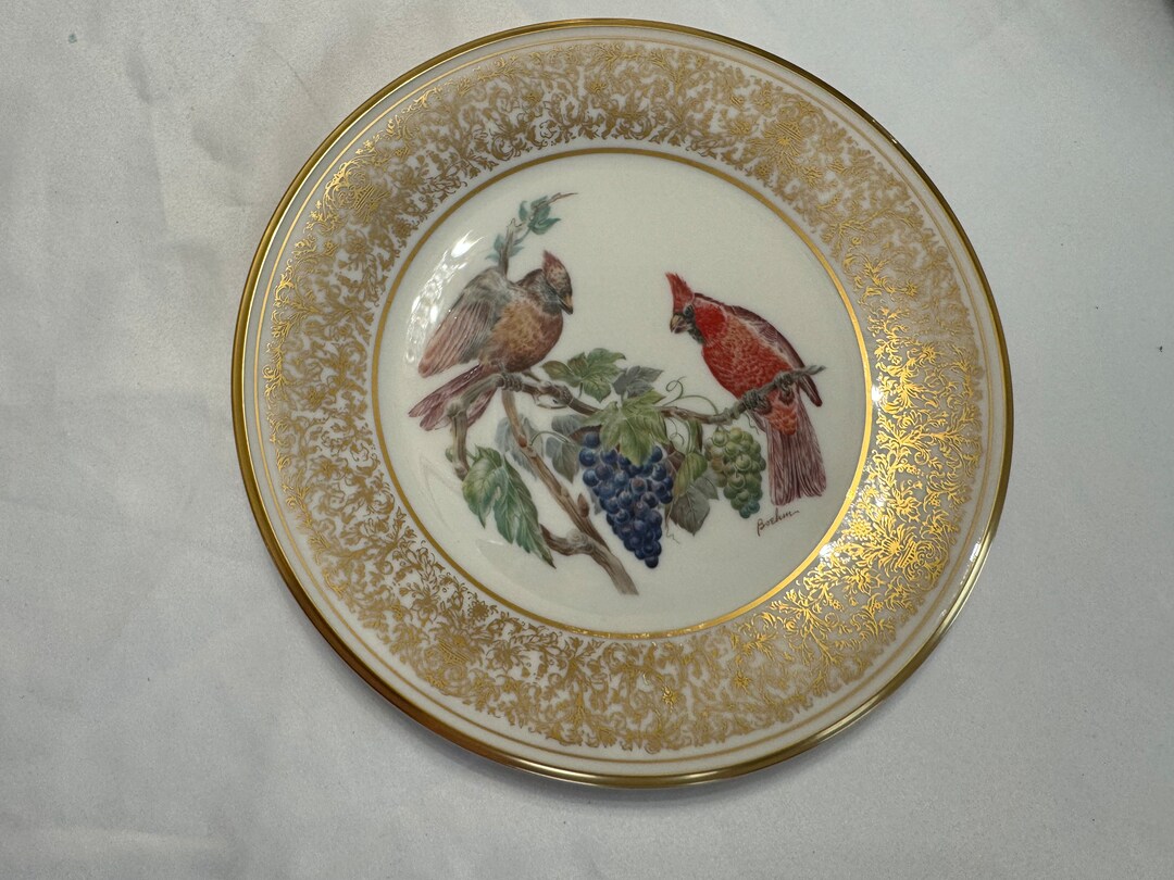 Lenox Limited Edition Plate Edward Boehm Birds "american CARDINAL ...