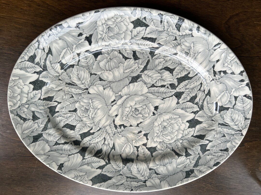 Myott and Sons Bermuda Grey Chintz Floral Large Platter 14.5" - Etsy