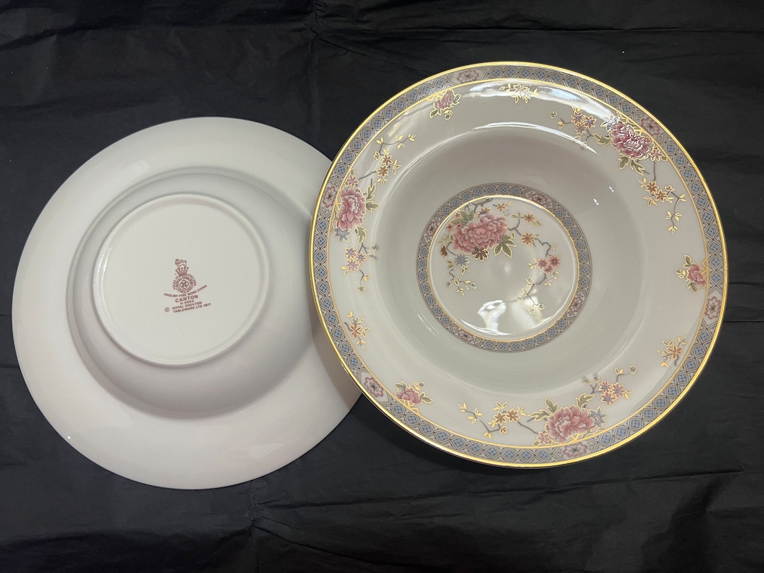 Canton Pattern by Royal Doulton Bone China Dinnerware , Soup Bowl , Set ...