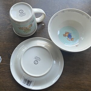 Wedgwood Peter Rabbit Childrens Christening 3 Pc Dinnerware Set New - Etsy