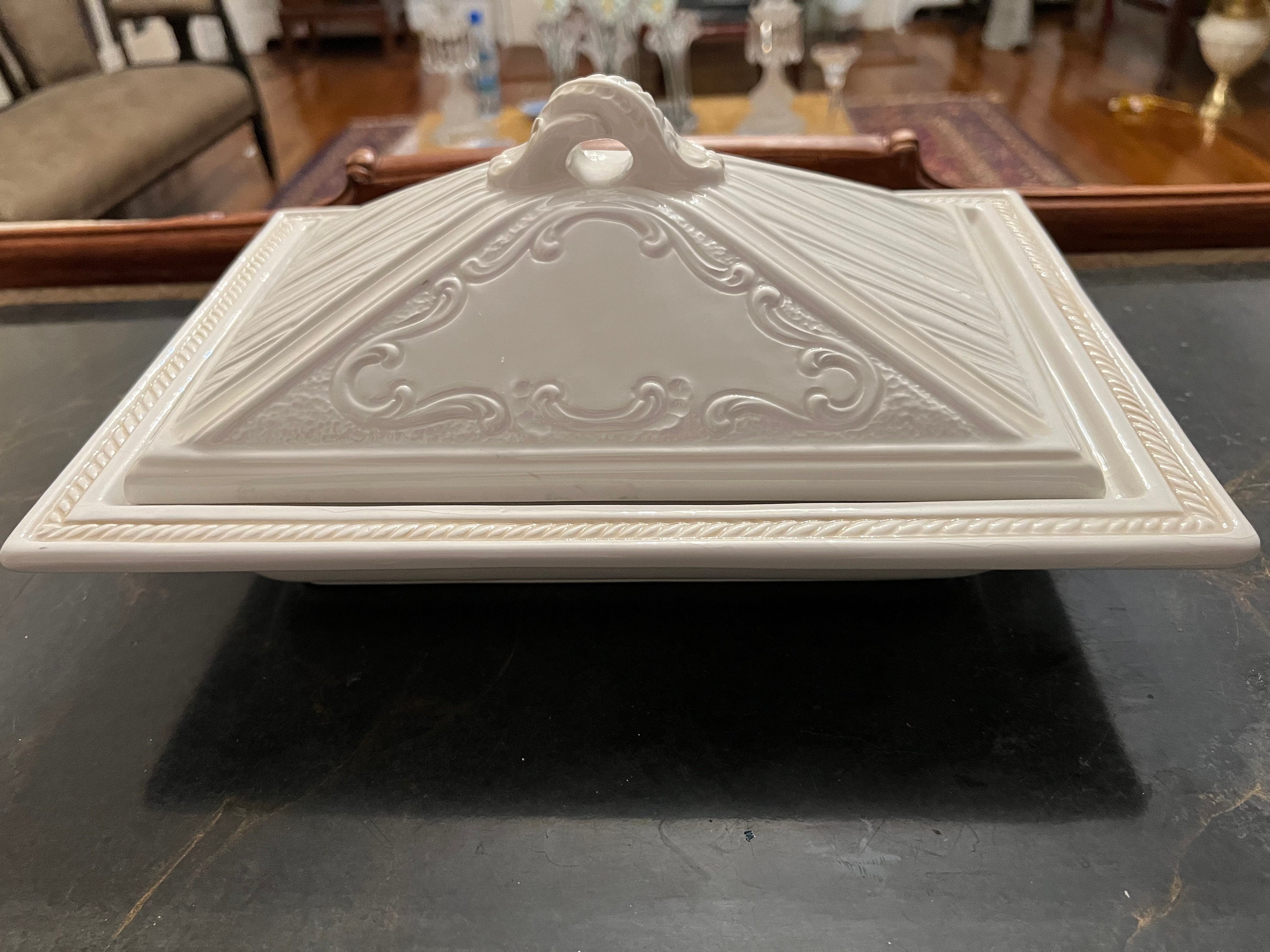 Lenox Butlers Pantry Rectangular Covered Vegetable Bowl Made in Italy ...