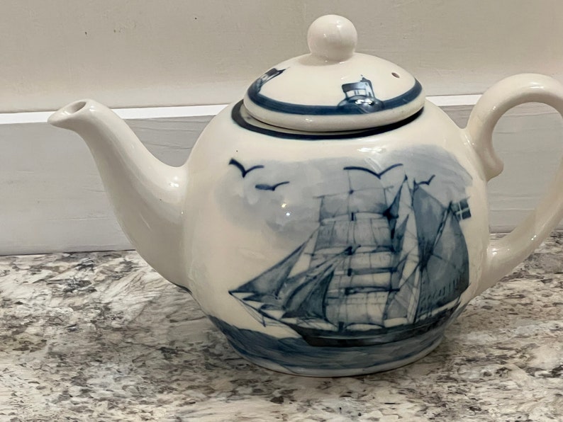 Oxney Green Nautical Sail Ship Teapot New Unused - Etsy