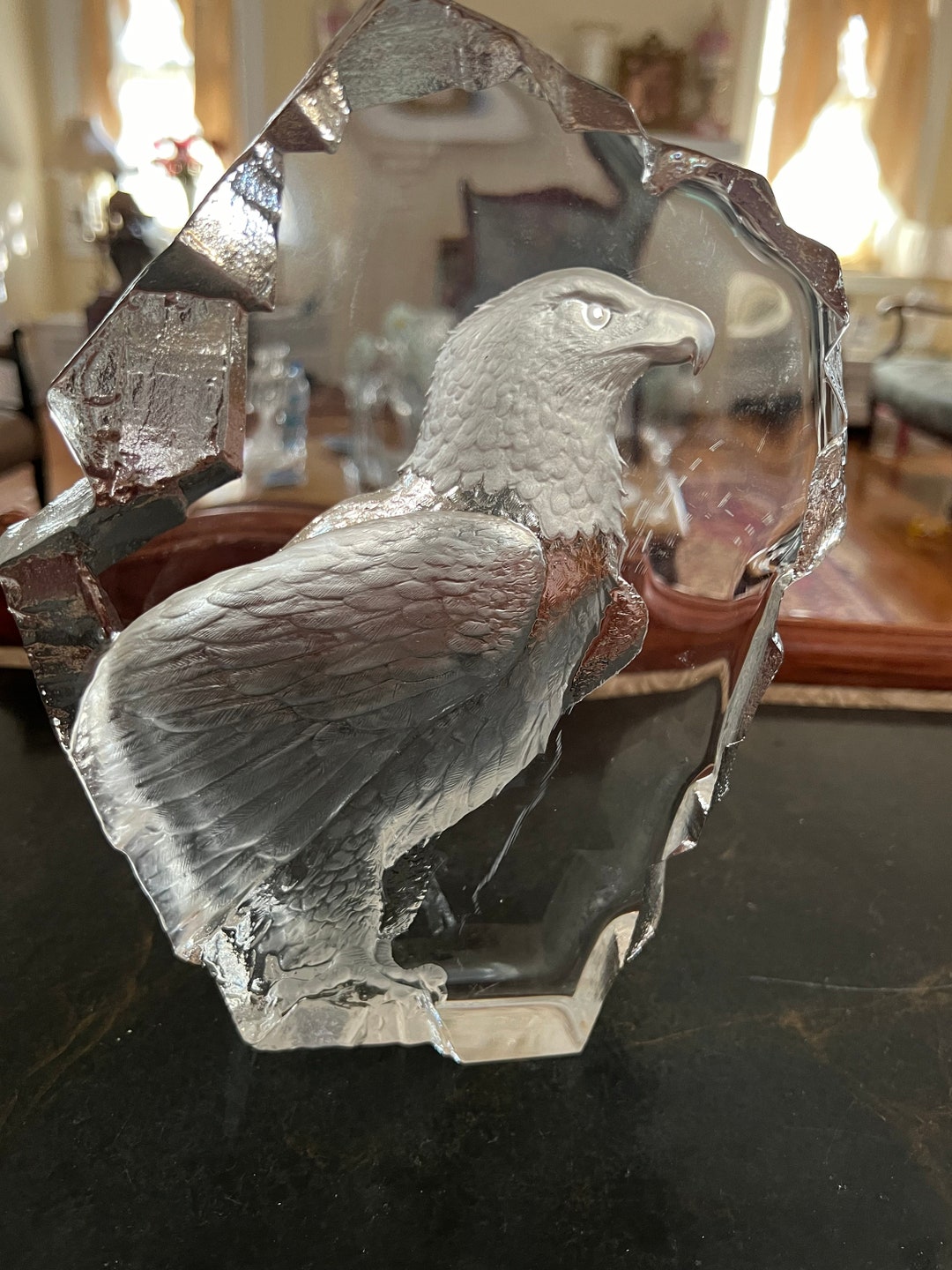 MATS JONASSON Sweden Full Lead Crystal Eagle 636/976 7"w X 10"h. - Etsy