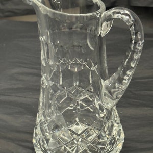 Vintage Cut Crystal Water Pitcher 6" - Etsy