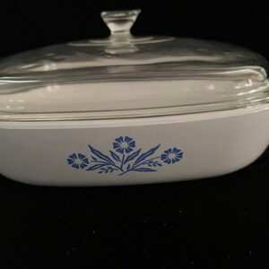 Vintage 10 in Cornflower Blue Corning Ware APD With Pyrex Lid - Etsy