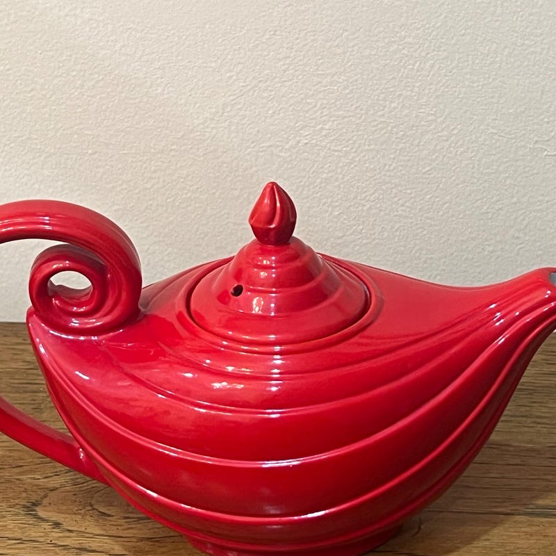 Red Teapot - Etsy