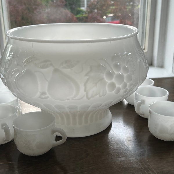 Milk Glass Bowl - Etsy