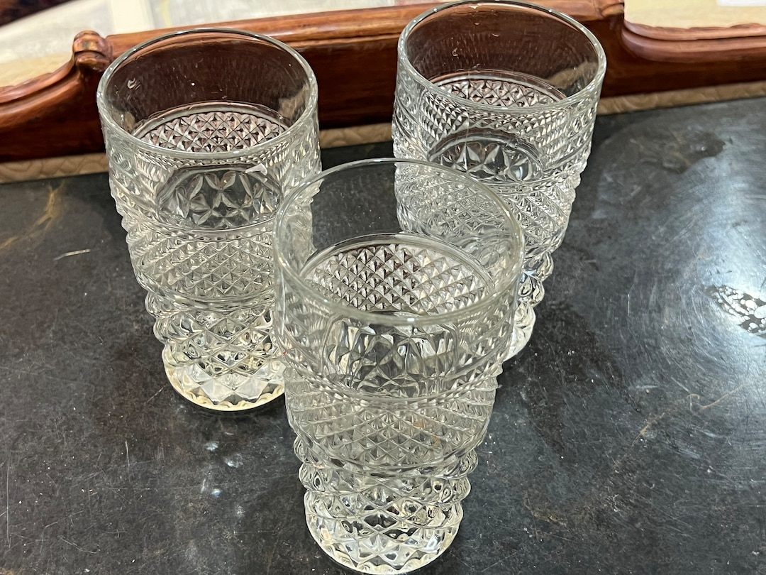 Anchor Hocking Wexford Water Glasses - Set of 3 MCM Barware - Etsy