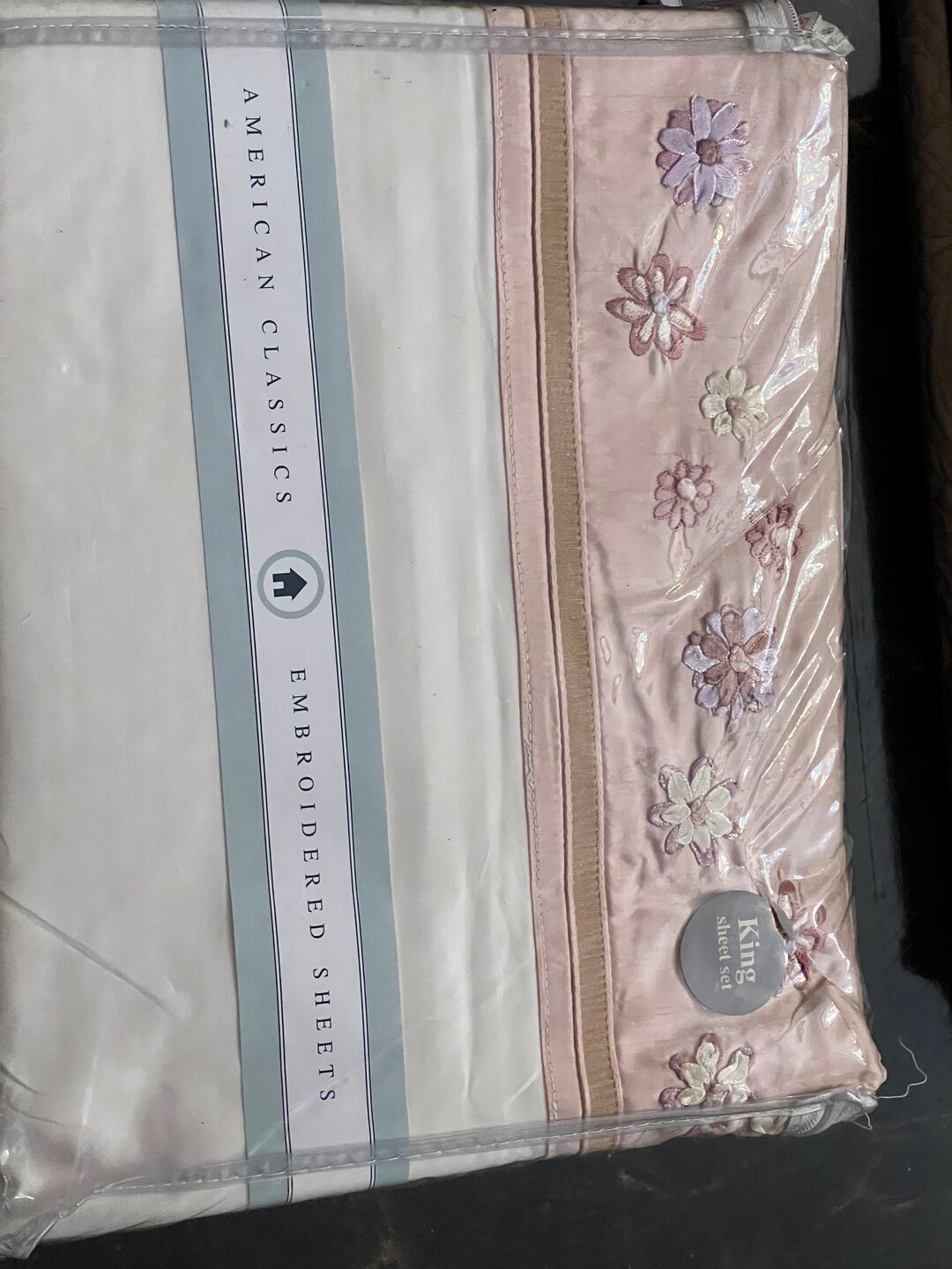 American Classics Embroidered Border King Sheet Set New - Etsy