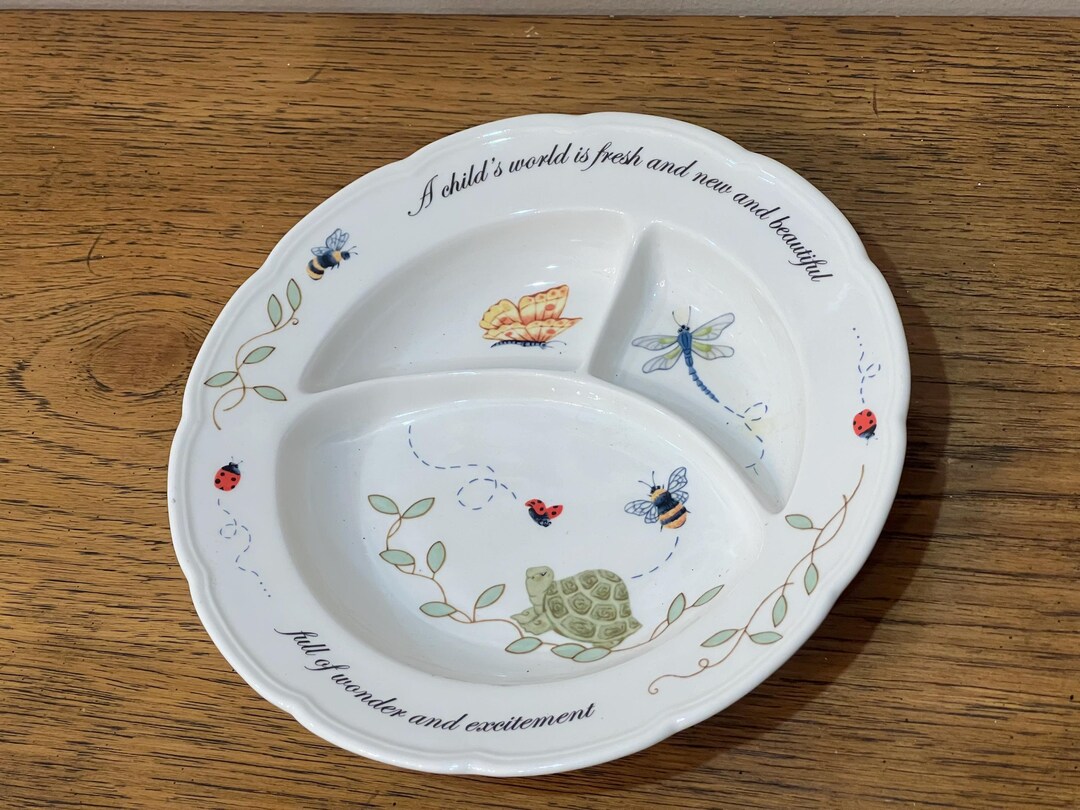 Lenox Butterfly Meadow Baby Divided Dish New With Tags (no Box) - Etsy