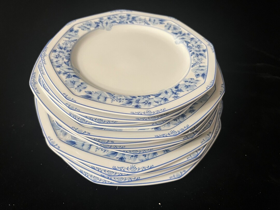 Christopher Stuart Dresden Blue Set of 12 Plates and Bowls, Unused - Etsy