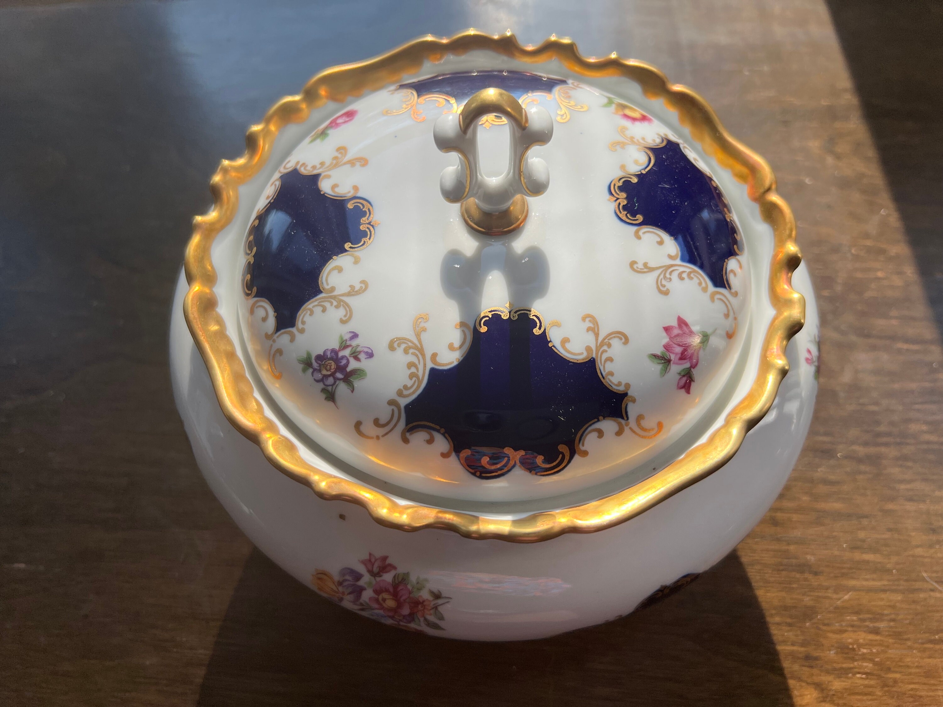 Reichenbach Echt Kobalt 24K Gold Covered Vegetable Bowl Made - Etsy