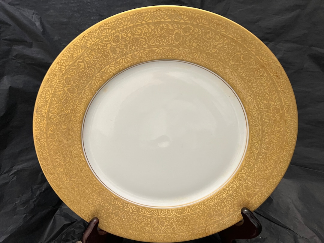 Union Made in Czecho-slovakia Heavily Gilded Border Dinner Plate - Etsy