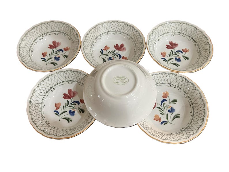 Vintage Nikko Hampton Provincial Designs Collection Set of 6 Floral ...