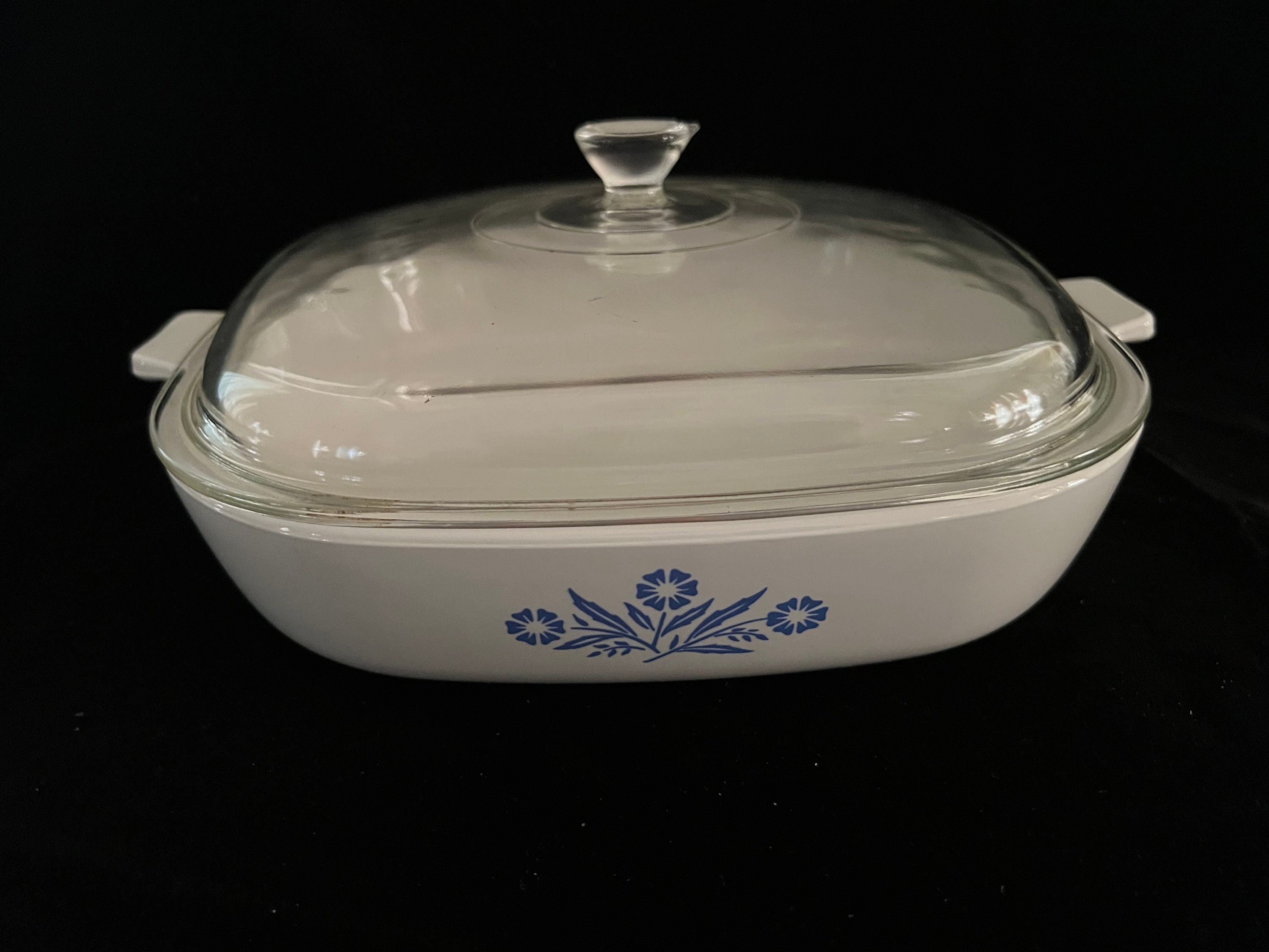 Vintage 10 in Cornflower Blue Corning Ware APD With Pyrex Lid - Etsy