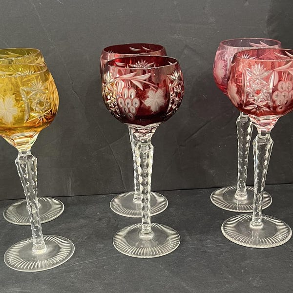 Hock Crystal Glasses - Etsy