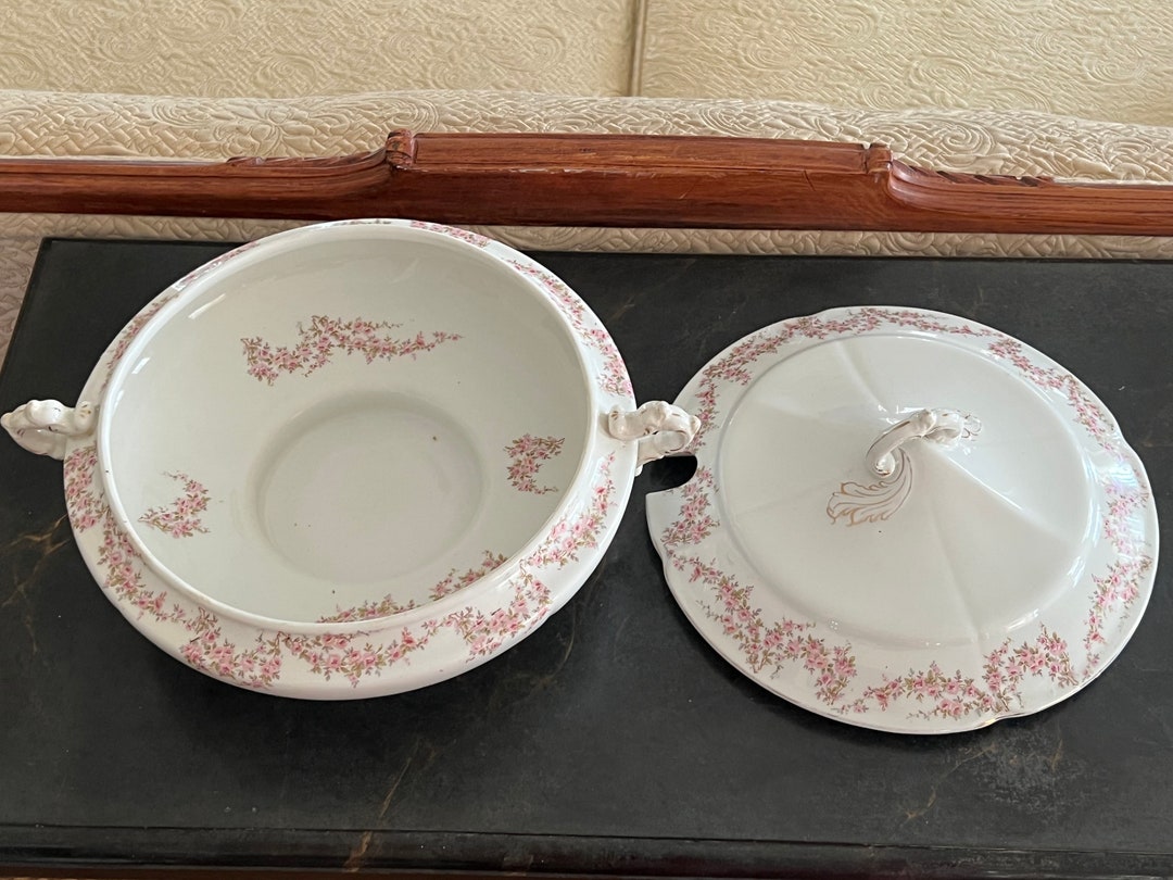 Antique Royal Porcelain Phyllis Pink Petite Flower Covered Tureen - Etsy