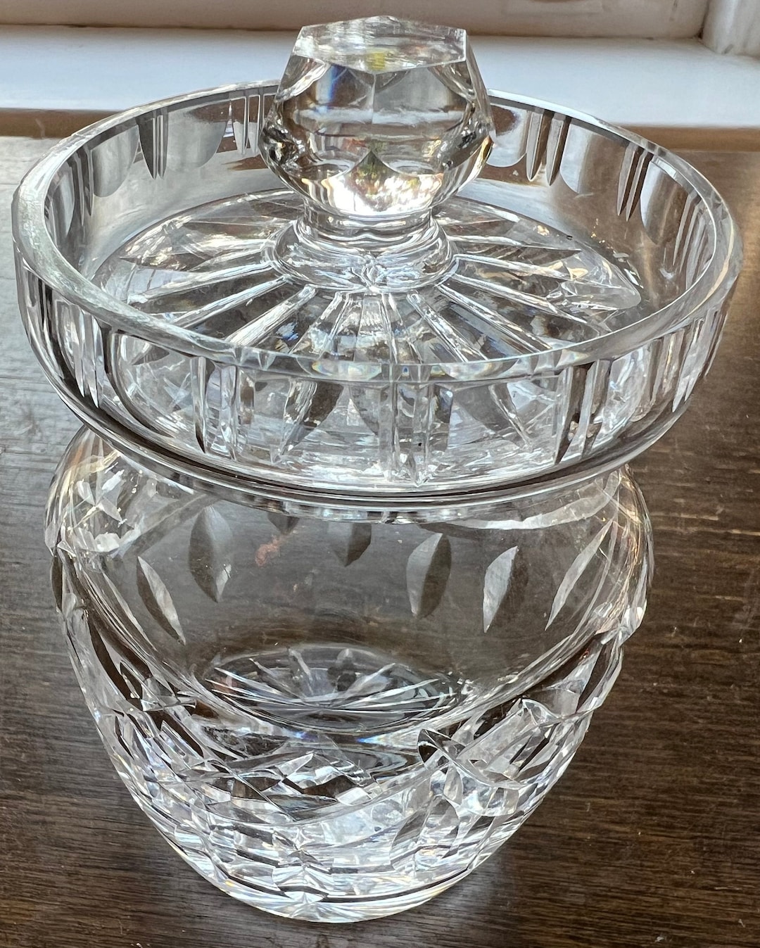 Vintage Crystal Apothecary / Crystal Jar | Bohemian Cut / Crystal Jam ...