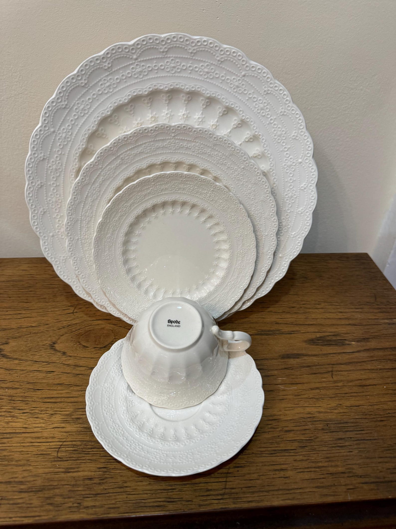 Jewel by Spode All Cream, Embossed Circles and Dots Dinnerware Your ...
