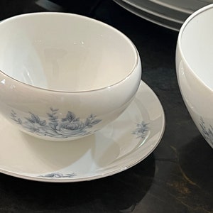 Eva Zeisel Johann Haviland Blue Bouquet Porcelain Platinum Trim ...