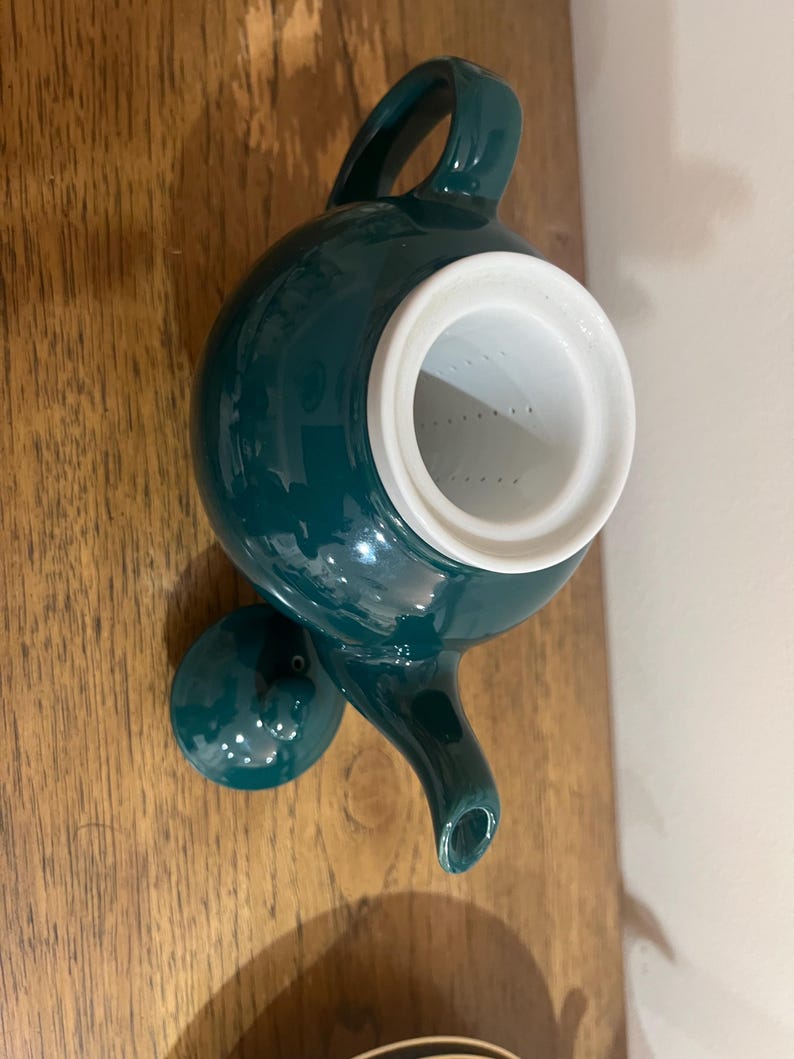 Tea Pot and Lid With Infuser Mccormick GREEN Teapot by Hall - Etsy