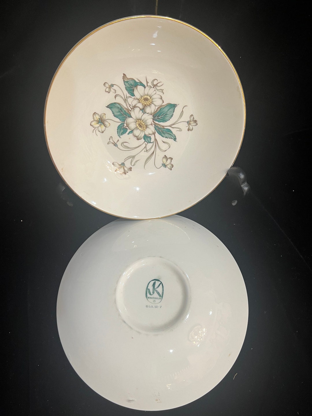 Edwin Knowles China USA Magnolia Coupe Soup Bowls Set of 2 52-7 - Etsy