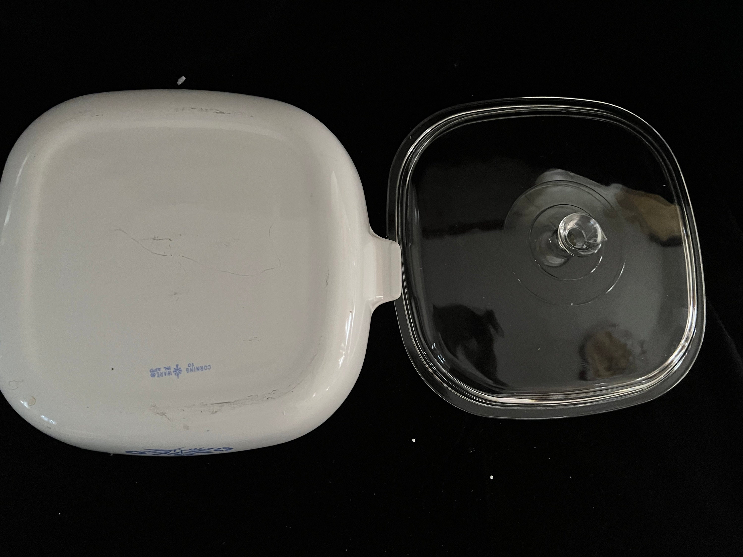Vintage 10 in Cornflower Blue Corning Ware APD With Pyrex Lid - Etsy