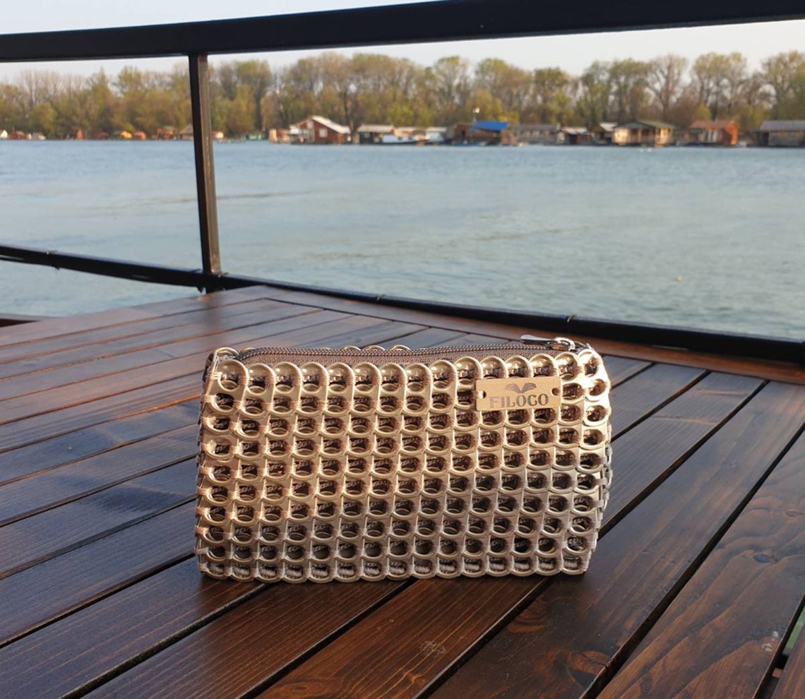 Aluminium Soda Pop Tabs Big Wallet Unisex Silver Big Wallet Wallet for ...