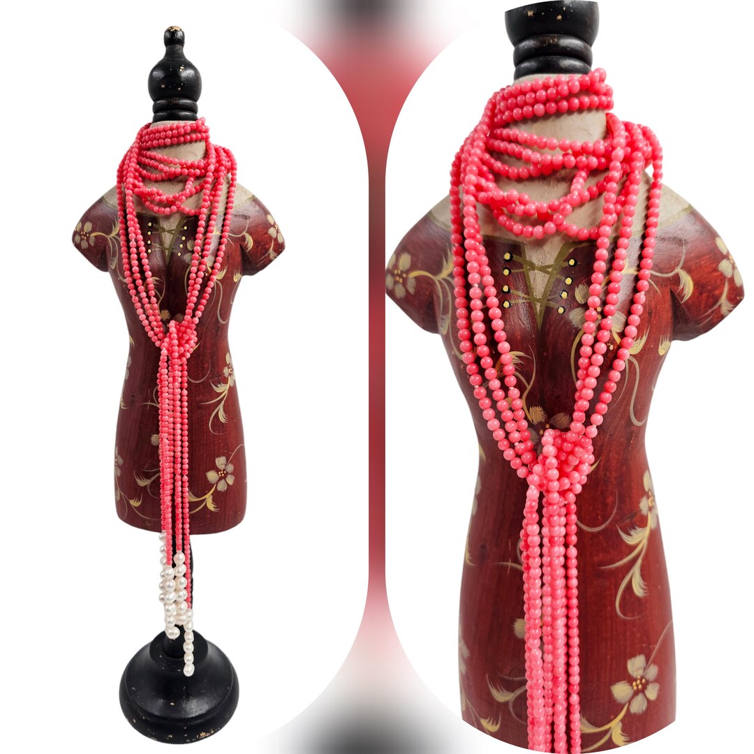 Beautiful Long Vintage 1920s Art Deco Great Gatsby 3 Single Strings of ...