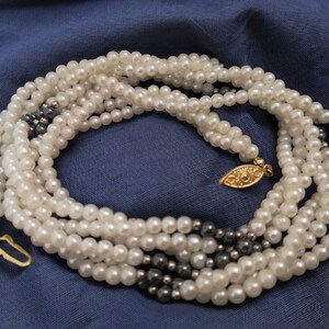 Beautiful, Vintage 1920s 1950s Art Deco Long Triple Strand of Twisted ...