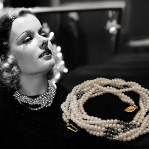 Beautiful, Vintage 1920s 1950s Art Deco Long Triple Strand of Twisted ...