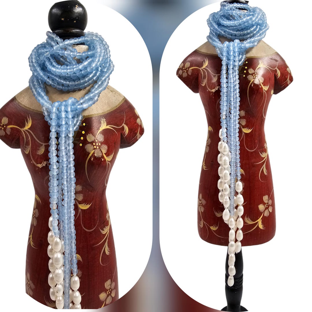 Beautiful Long Vintage 1920s Art Deco Great Gatsby 3 Single Strings of ...
