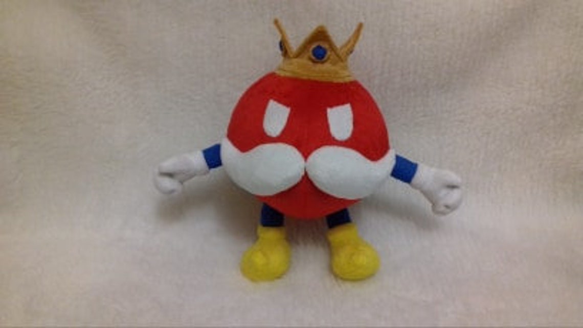 Custom Plush King Bob Omb. Custom Plush Just Like King Bob-omb | Etsy