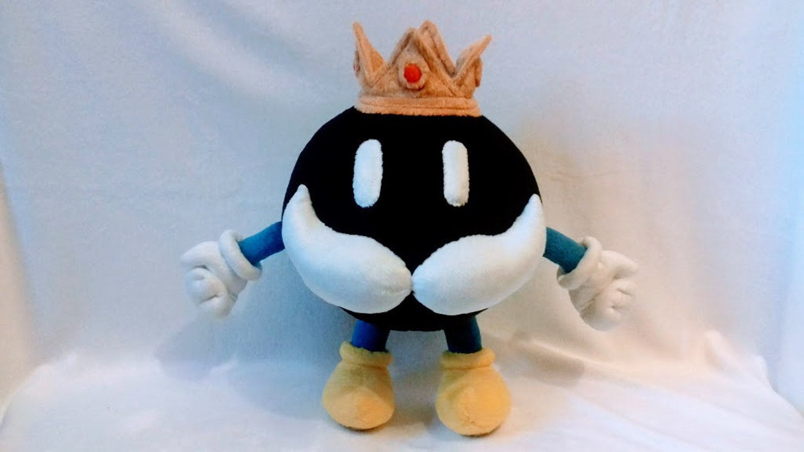 Custom Plush Toy Inspired King Bob Omb .custom Plush Just Like - Etsy
