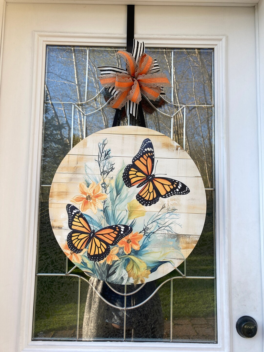 Butterfly Door Hanger Monarch Butterfly Front Door Decor Spring/summer ...