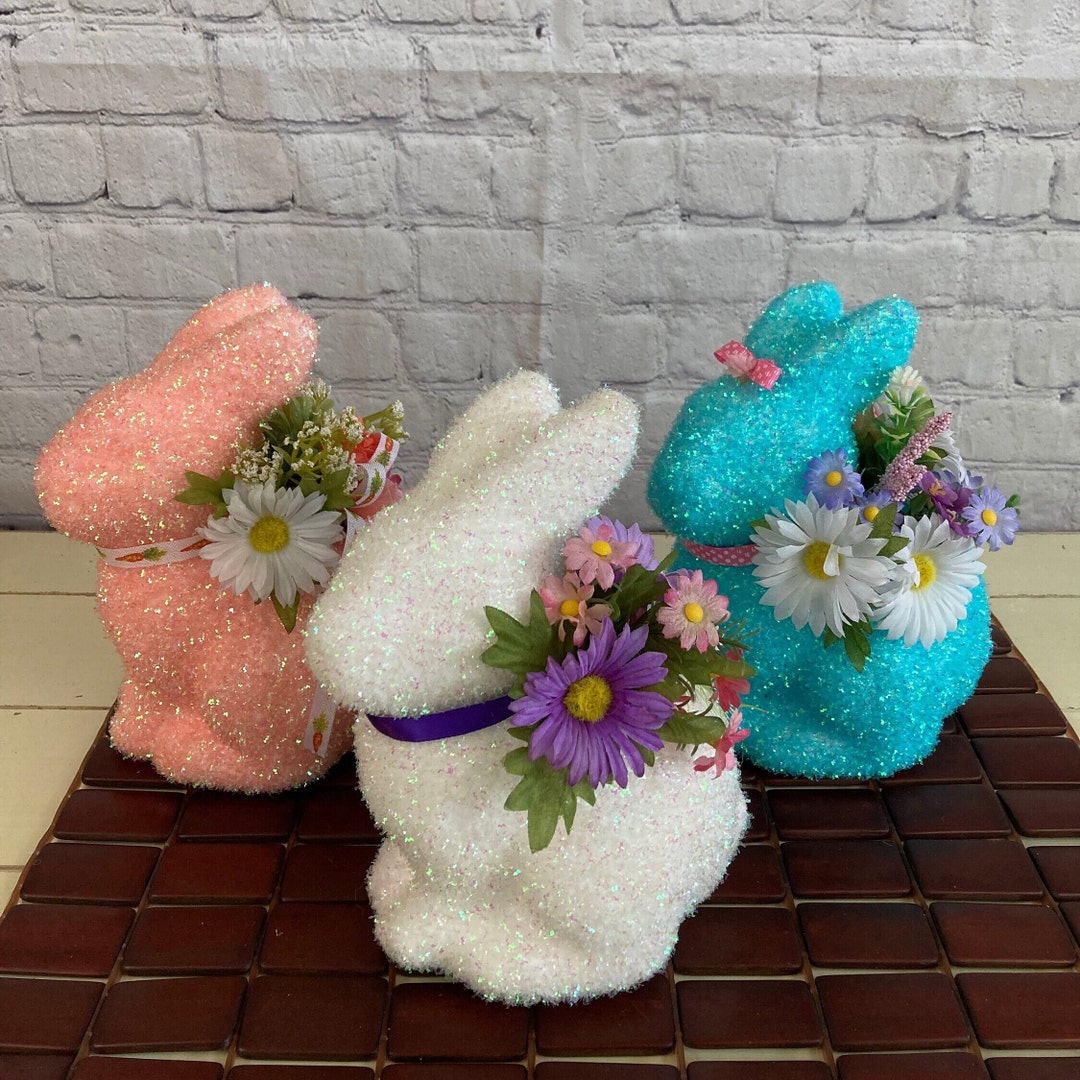 Bunny Rabbit Flower Arrangement, Easter Bunny Table Decoration, Spring ...
